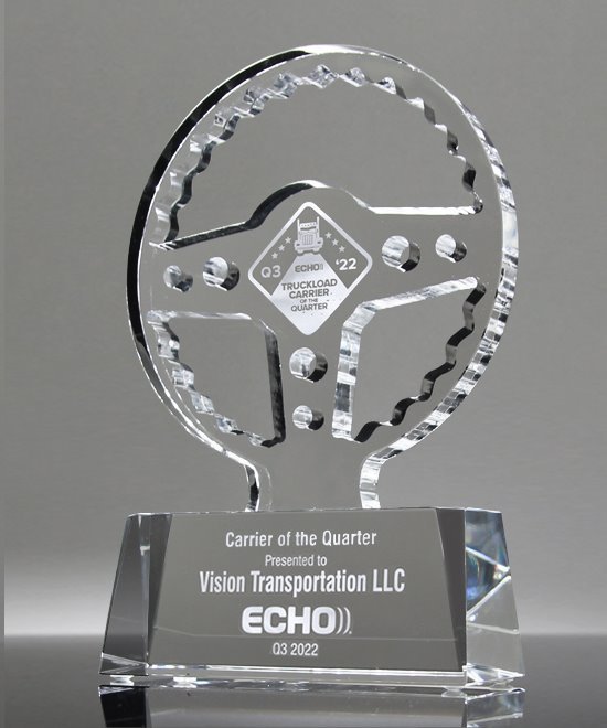 Crystal Steering Wheel Award | Racing Wheel Trophy | Edco Awards
