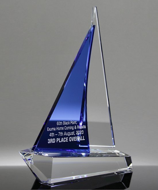 Azure Breeze Crystal Sailboat Award | Edco Awards