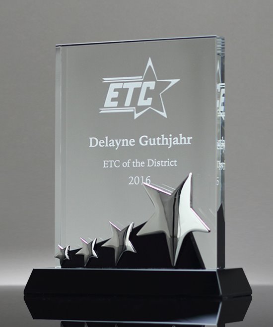 Constellation Silver Star Plaque CRY139 | Edco Awards