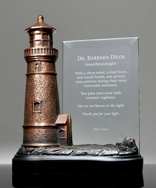 Lighthouse Award Plaque, Lighthouse Trophy RFB136 | Edco Awards