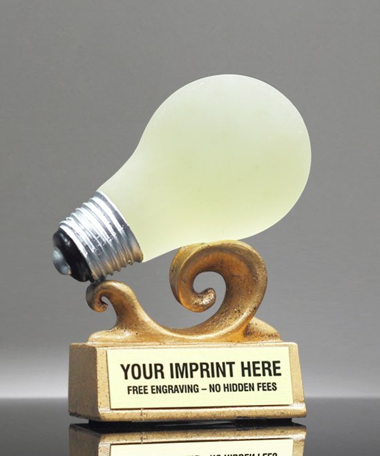 Light Bulb Resin Trophy | RF-1355 | Edco Awards