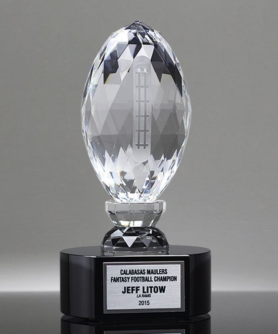 Optic Crystal Football Trophy (CRY341) | Edco Awards