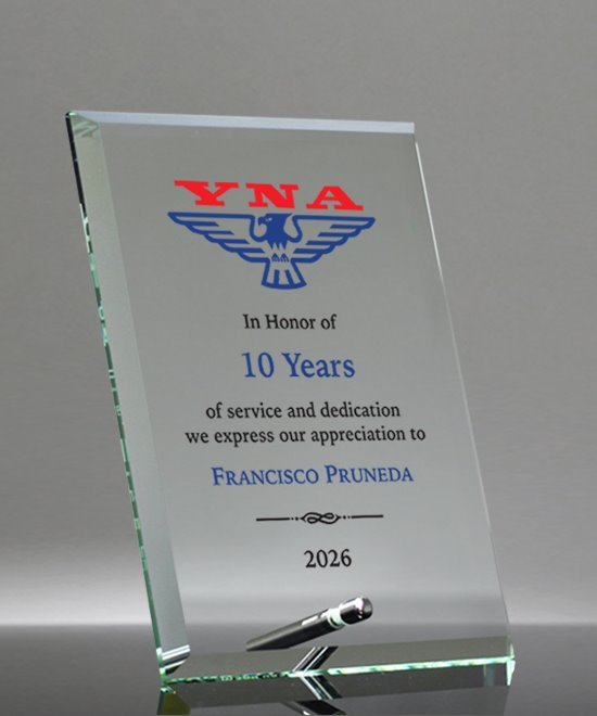 Simplex Glass Plaque Full Color | Edco Awards