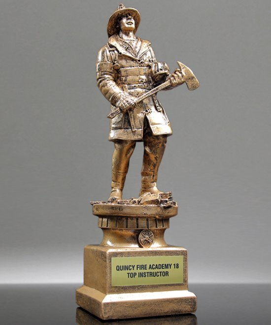 Classic Gold Firefighter Trophy Statue | RF-1129 | Edco Awards