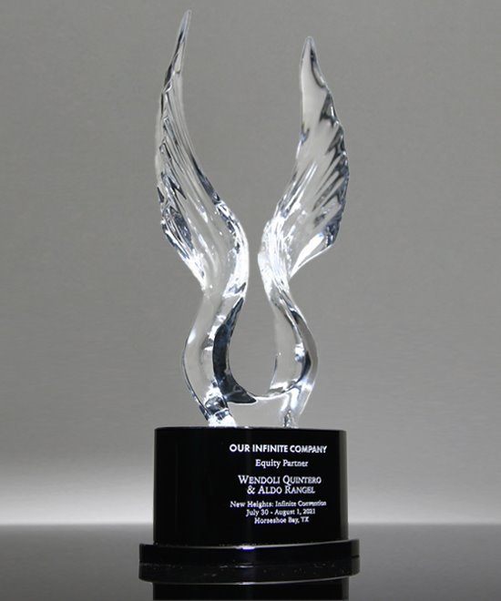 Victory Wings Crystal Award | Winged Trophy | Edco Awards