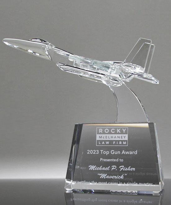 Crystal Jet Trophy | Top Gun Jet Award | Edco Awards