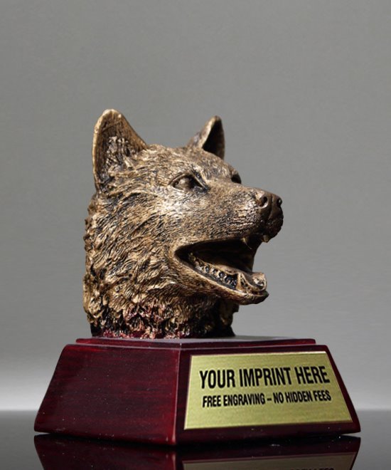 Wolf Mascot Trophy | Edco Awards
