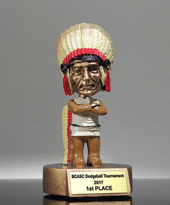 Indian Chief Bobblehead Mascot Trophy | Edco Awards
