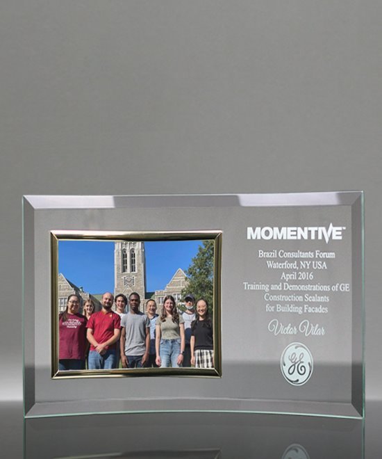 Horizontal Curved Glass Picture Frame | Edco Awards