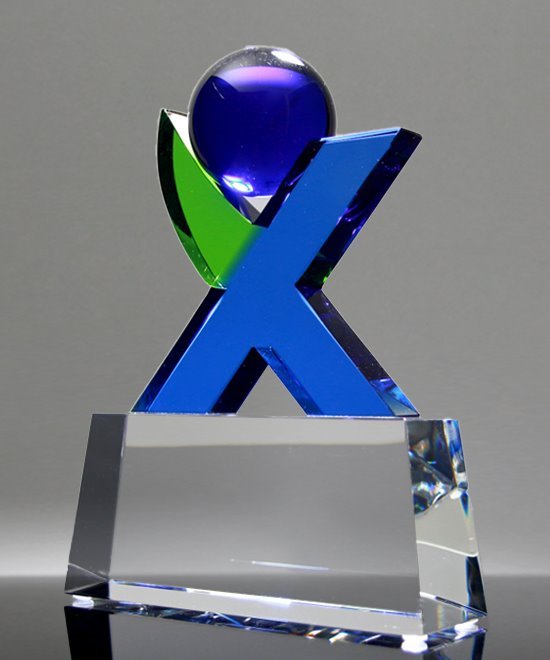 Custom Logo-Cut Crystal Trophy | Edco Awards