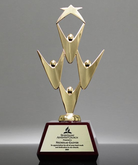 Team Harmony Star Trophy - Gold Tone | 4911-G | Edco Awards