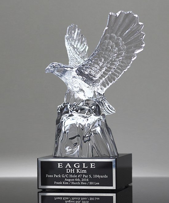 Landing Eagle Crystal Trophy | K9117 | Edco Awards