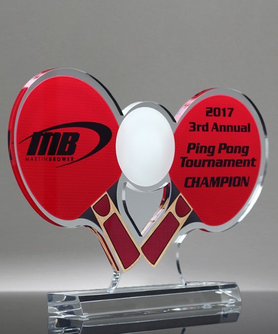 Custom Ping Pong Acrylic Trophy | Edco Awards