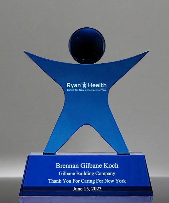 Custom Blue Crystal Starman Trophy | Edco Awards