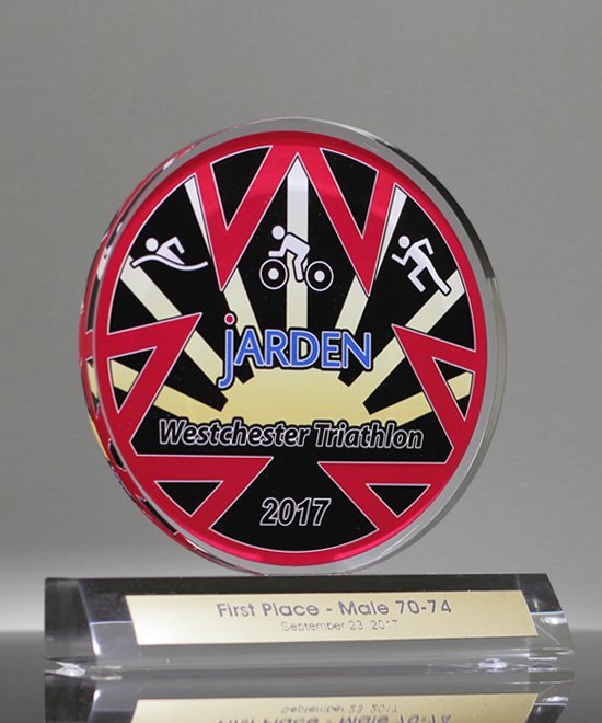 Acrylic Circle Trophy with Custom Printing | Edco Awards