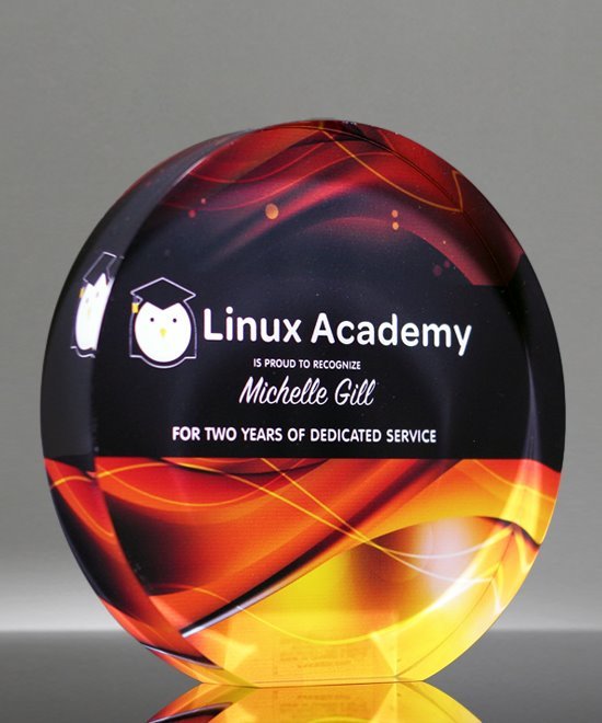Custom Printed Acrylic Circle Award | Edco Awards