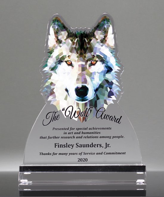 Wolf Spirit Award | Acrylic Wolf Trophy | Edco Awards