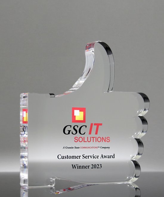 Customer Service Thumbs Up Trophy | Edco Awards