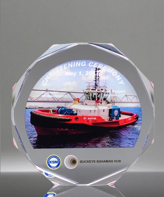 Faceted Acrylic Octagon Award | Edco Awards