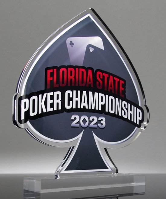 Acrylic Poker Ace Trophy | Edco Awards