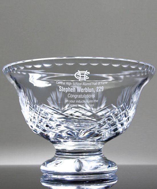 Durham Cut Crystal Pedestal Bowl Trophy | C642DU-8 | Edco Awards