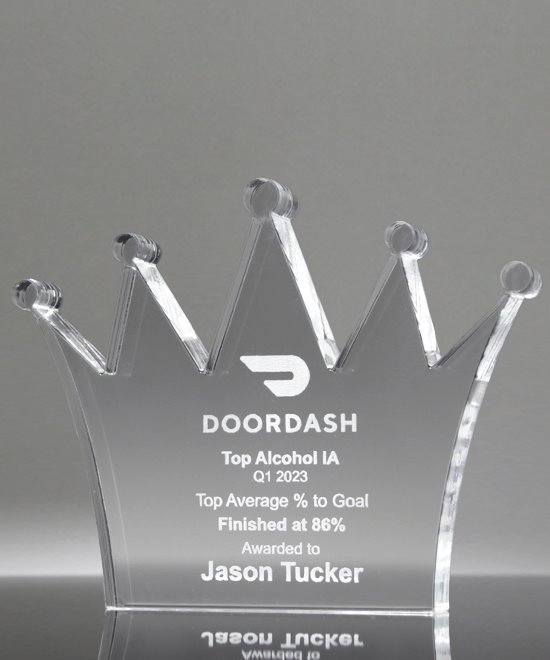 Acrylic Crown Trophy Paperweight | Edco Awards