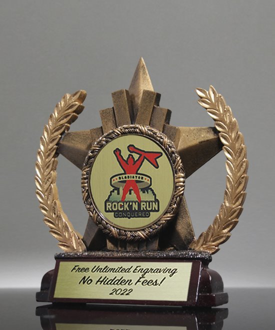 Laurel Star Custom Insert Trophy | Edco Awards