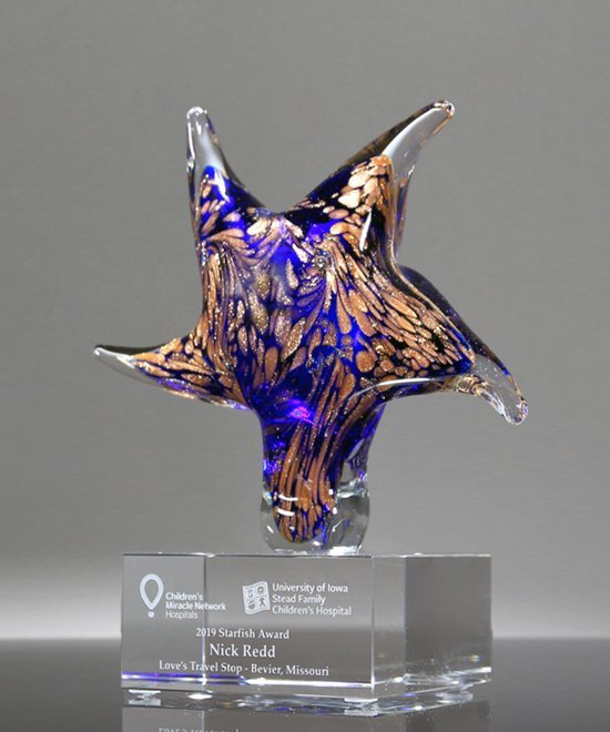 Astral Cosmos Art Glass Star Trophy | 2199 | Edco Awards