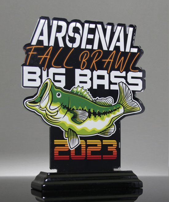 Custom Acrylic Fishing Trophy - Small Base | Edco Awards