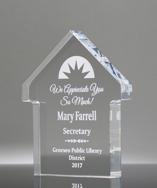 House Acrylic Paperweight Award | Edco Awards