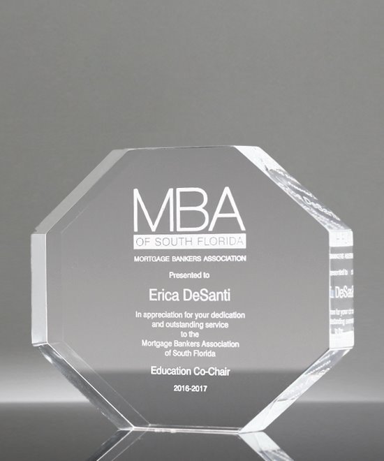 Octagon Acrylic Paperweight | Edco Awards