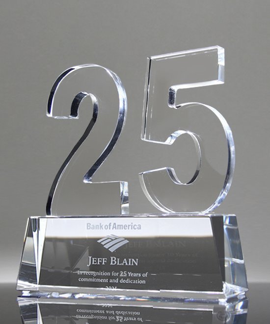 25 Years of Service Crystal Award | Edco Awards