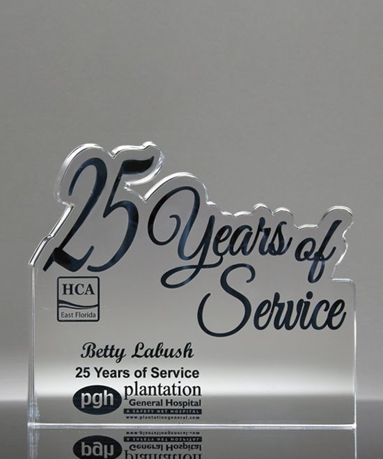 25 Years of Service Acrylic Award | Edco Awards