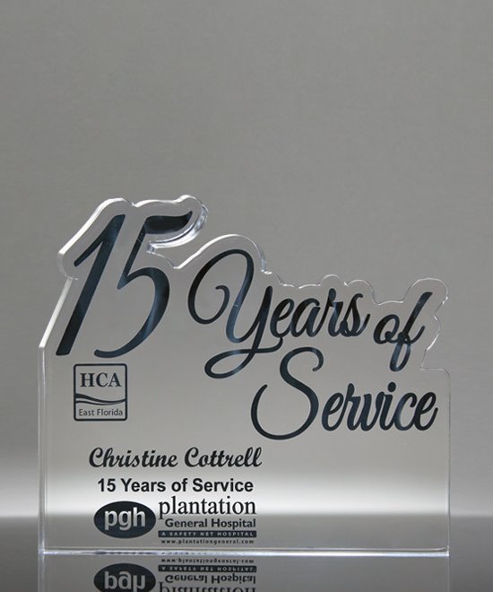 15 Years of Service Acrylic Award | Edco Awards
