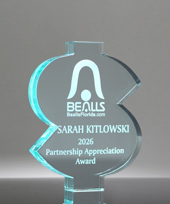 Dollar Sign Acrylic Paperweight | Edco Awards