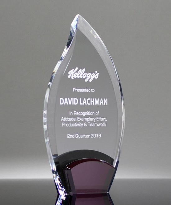 Purple Flame Acrylic Award | Edco Awards