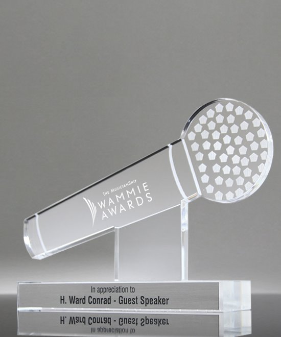Acrylic Microphone Trophy | Edco Awards