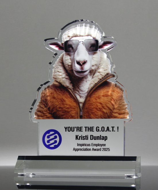 You're The GOAT Acrylic Award | Edco Awards