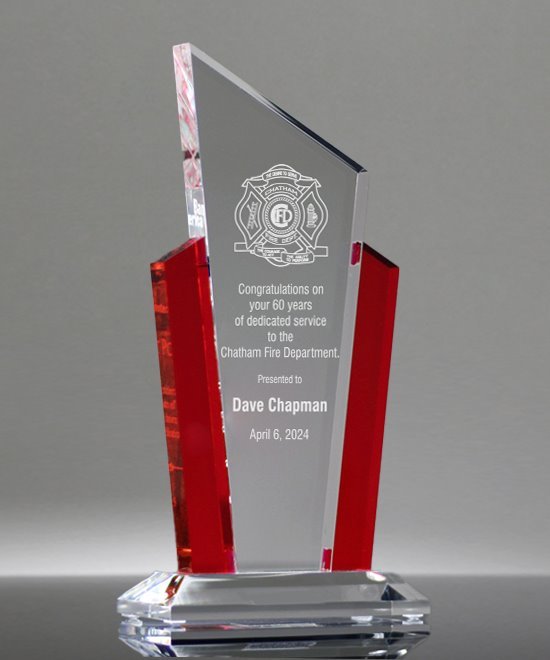 Acclaim Fire Firefighting Acrylic Trophy | Edco Awards