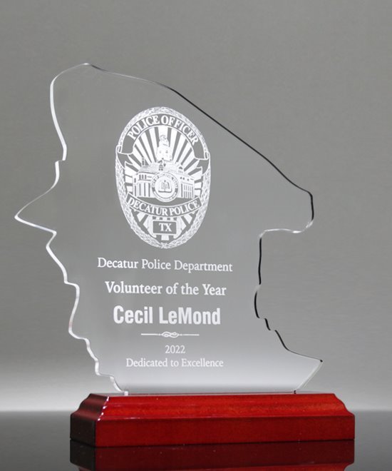 Police Officer Silhouette Trophy | Edco Awards