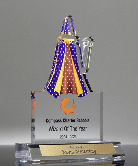 Wizard Cape Acrylic Award | Edco Awards