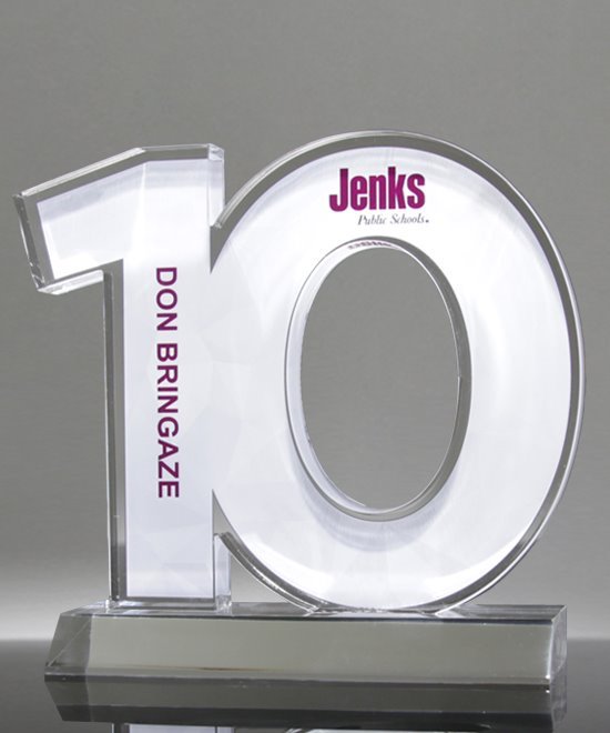 Number 10 Acrylic Award | Edco Awards