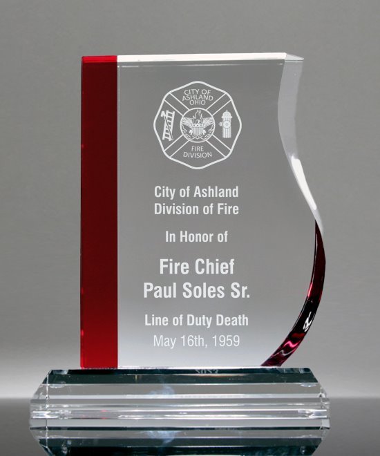 Firefighter Tradition Crystal Award | Edco Awards