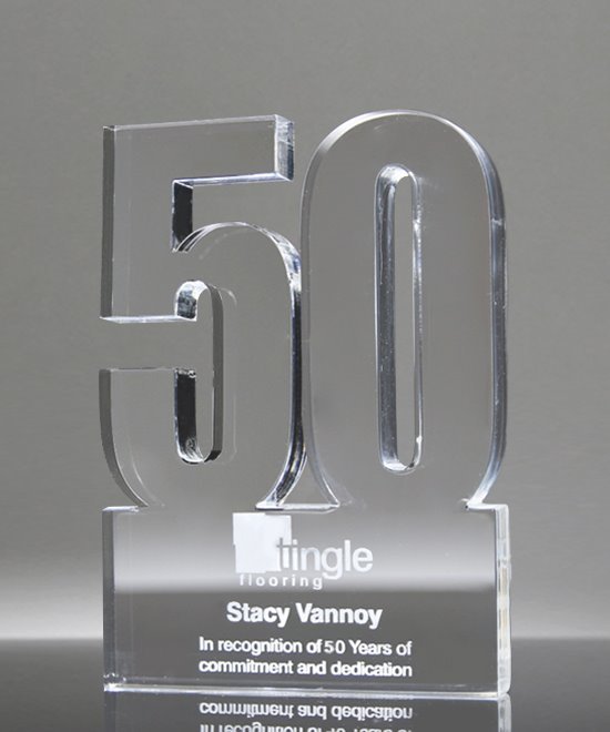50 Year Anniversary Award | Acrylic Number 50 | Edco Awards
