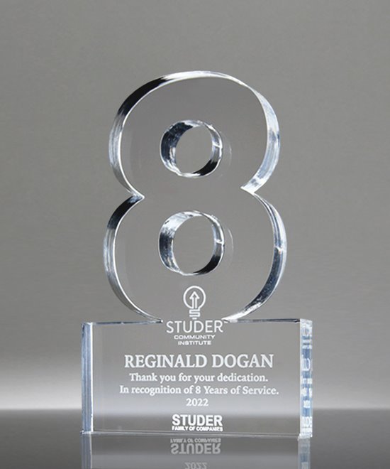 8 Year Anniversary Award | Employee Gift | Edco Awards