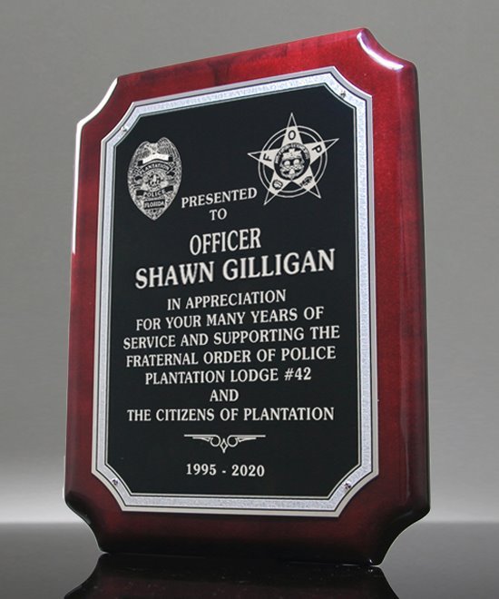 Police Officer Retirement Award Plaque | Edco Awards