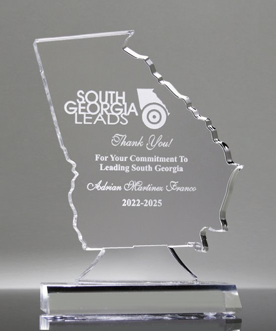 Georgia Acrylic State Shape Trophy | Edco Awards