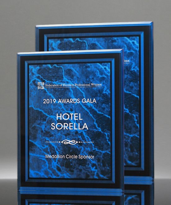Blue Marble Acrylic Plaque | Edco Awards