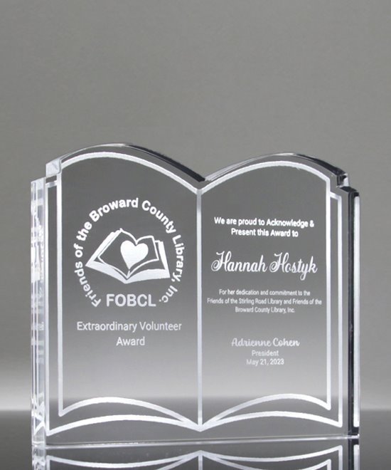 Acrylic Book Paperweight Award | Edco Awards