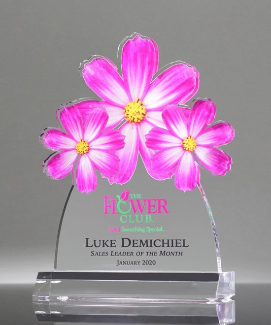 Colorful Flowers Trophy | Edco Awards